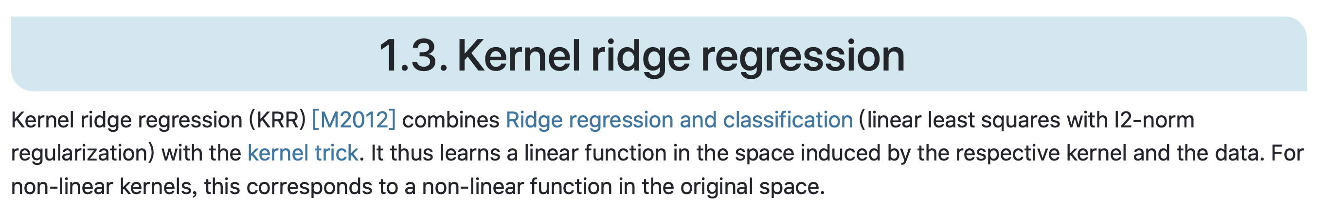 1.3. Kernel ridge regression（内核岭回归）-CSDN博客