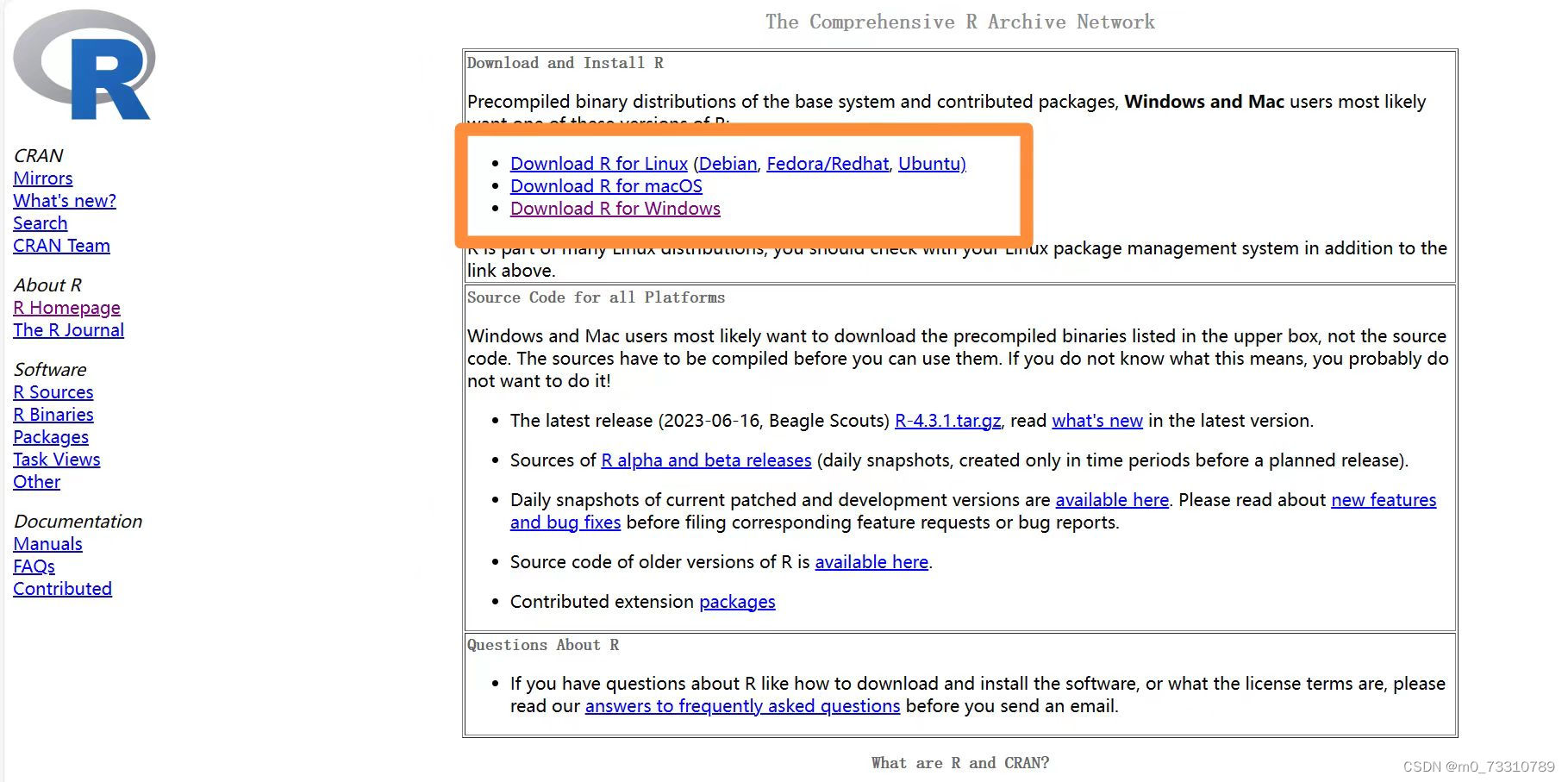 R和Rstudio的安装（超详细）_r studio-CSDN博客