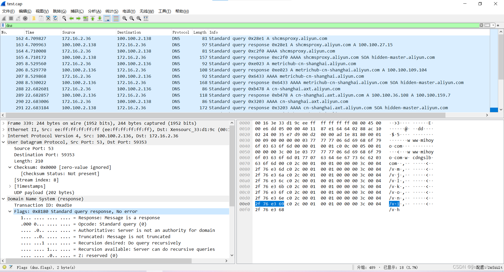 计算机网络 实验6 DNS协议分析与测量_csdn网络分析测试-CSDN博客