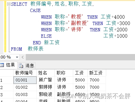 T-SQl程序设计之（declare,begin...end,if...else,if/case多条件分支语句，while语句，return语句，waitfor语句，goto语句的使用以及举例 ...