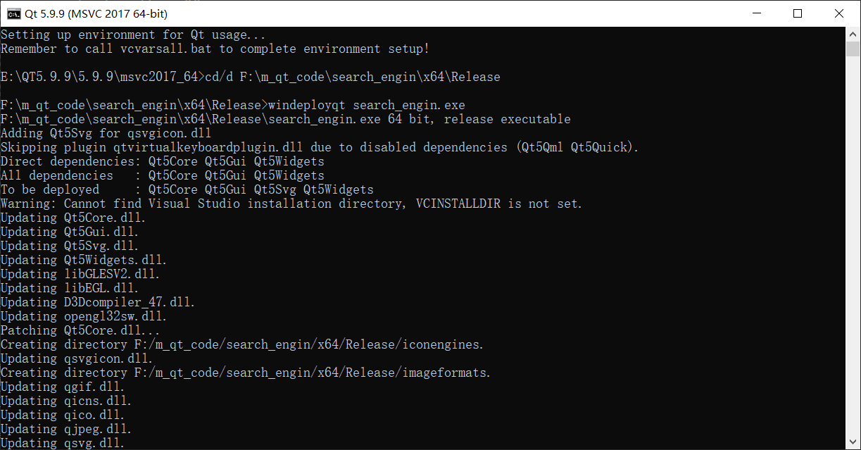 Qt程序运行依赖环境打包方法：windeployqt方法_qt依赖库打包-CSDN博客