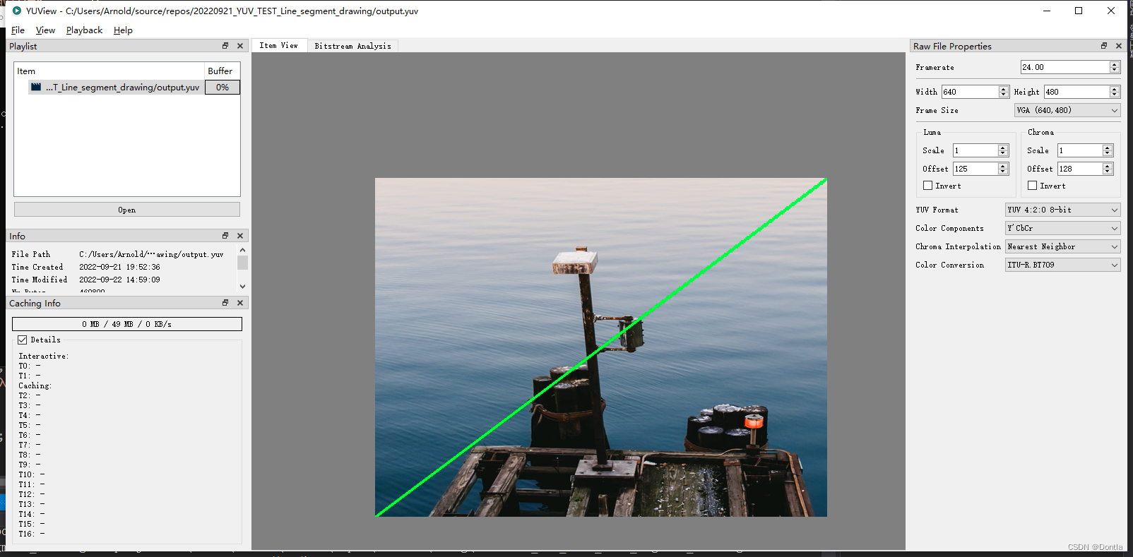 C++ YUV420文件读取与显示，绘制矩形框，绘制线段（绘制直线），绘制多边形（常用YUV数据格式——YUV420P中的YU12与 ...