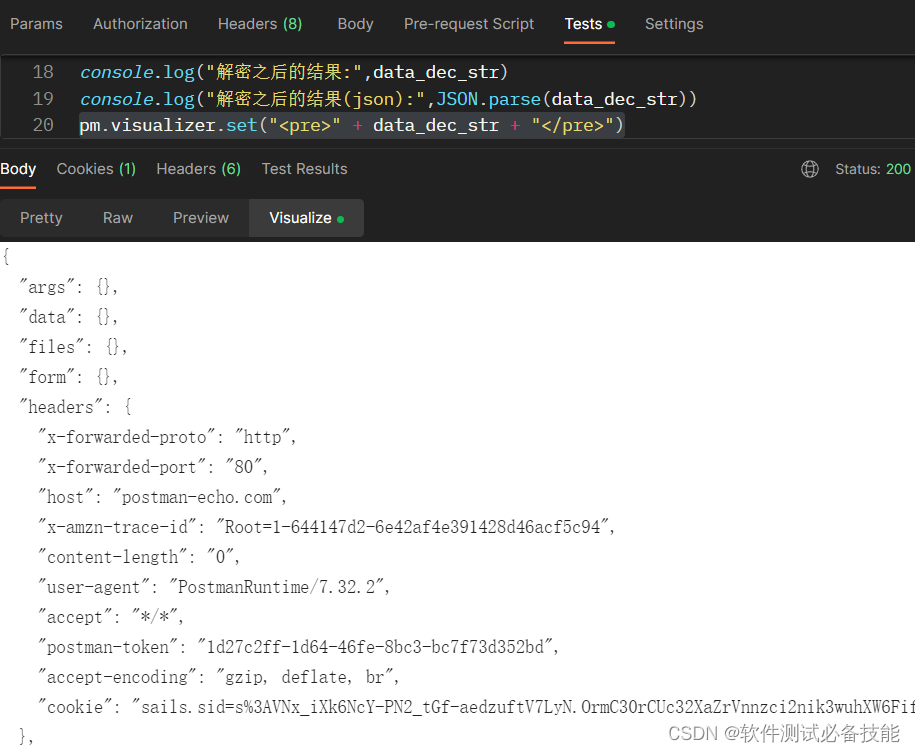 Postman进阶篇（十三）-接口响应可视化（Visualize）及在Visualize中显示解密后的响应_pm.visualizer-CSDN博客