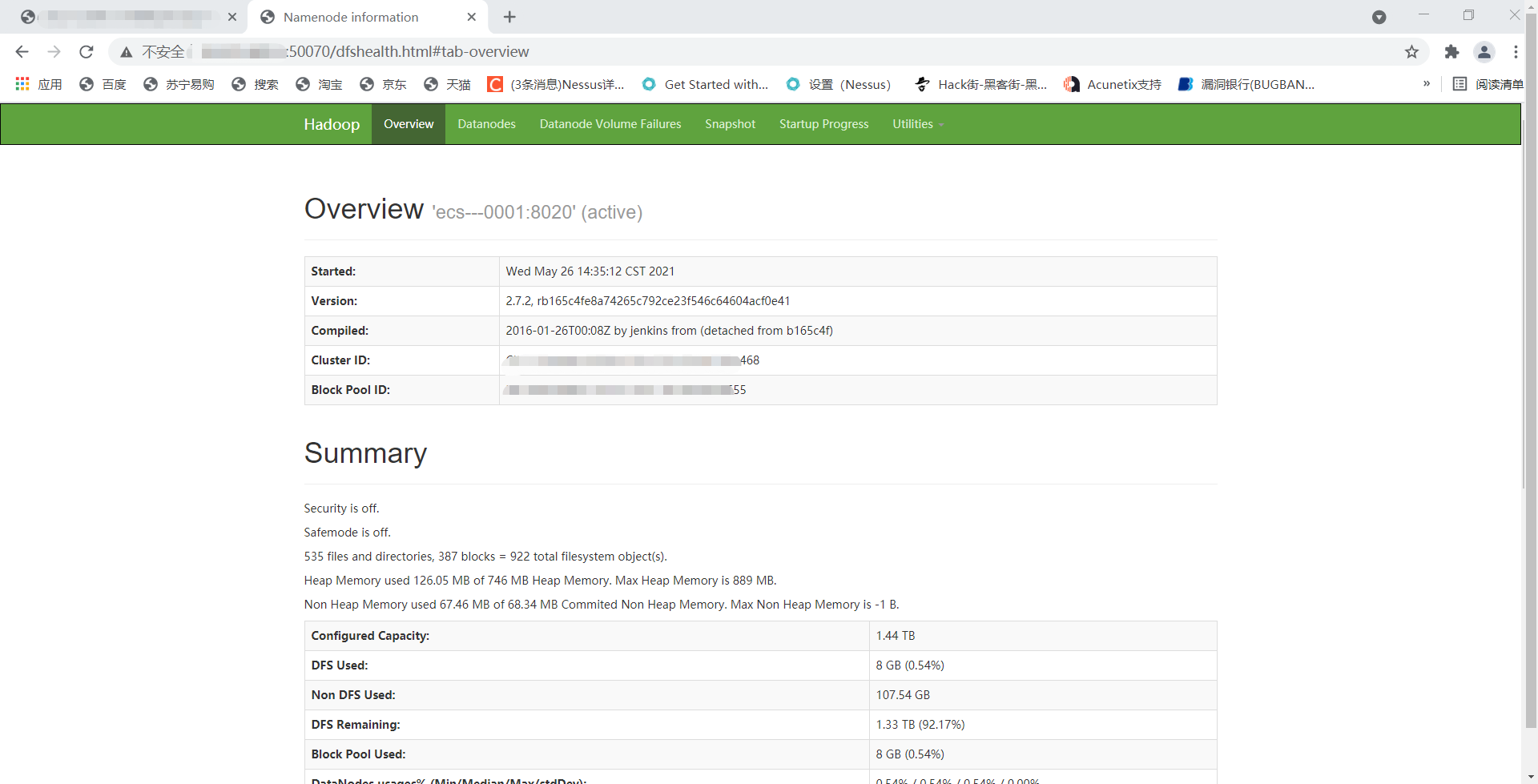 Hadoop/Yarn REST API未授权访问漏洞_关闭 hadoop web 管理 面-CSDN博客