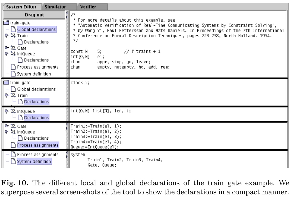 17【Uppaal与时间自动机】uppaal tutorial （下）Uppaal工具使用实例演示 - 列车-控制器模型_uppaal使用教程 ...