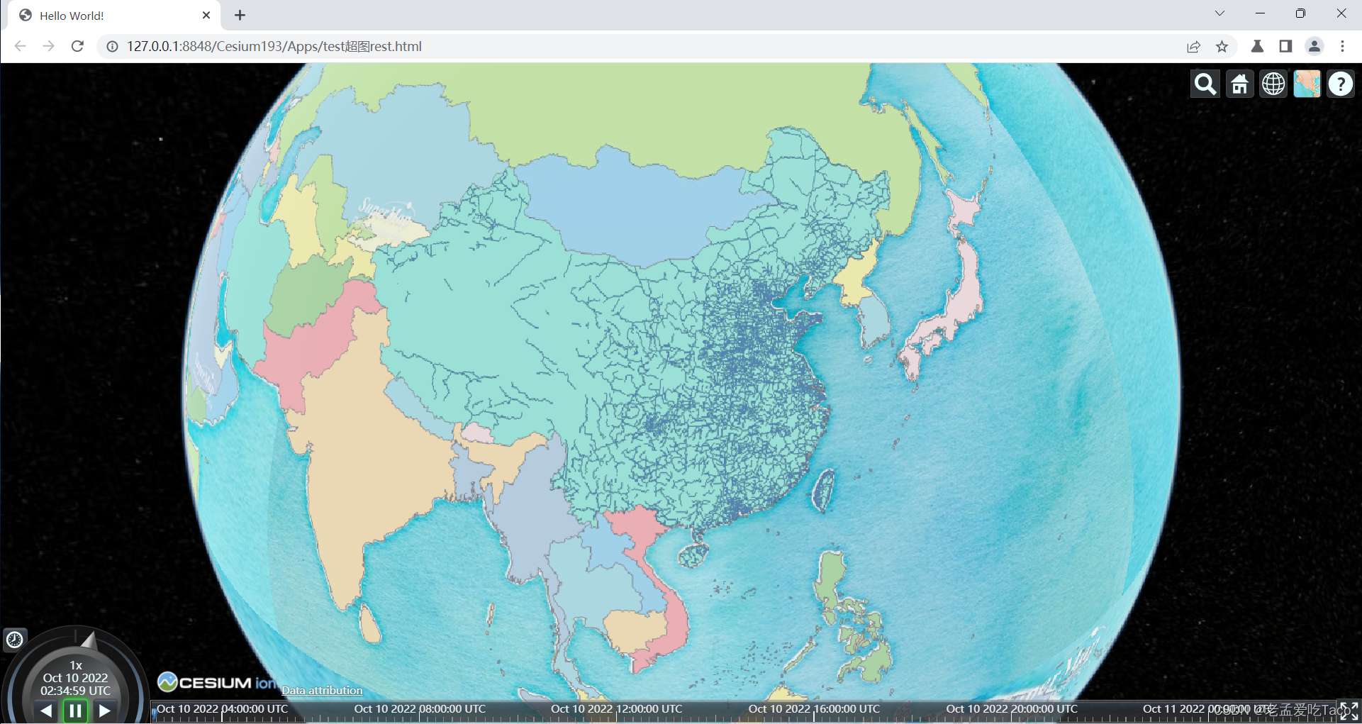 原生Cesium加载超图SuperMap iServer发布的rest地图服务_cesium 加载supermap地图-CSDN博客