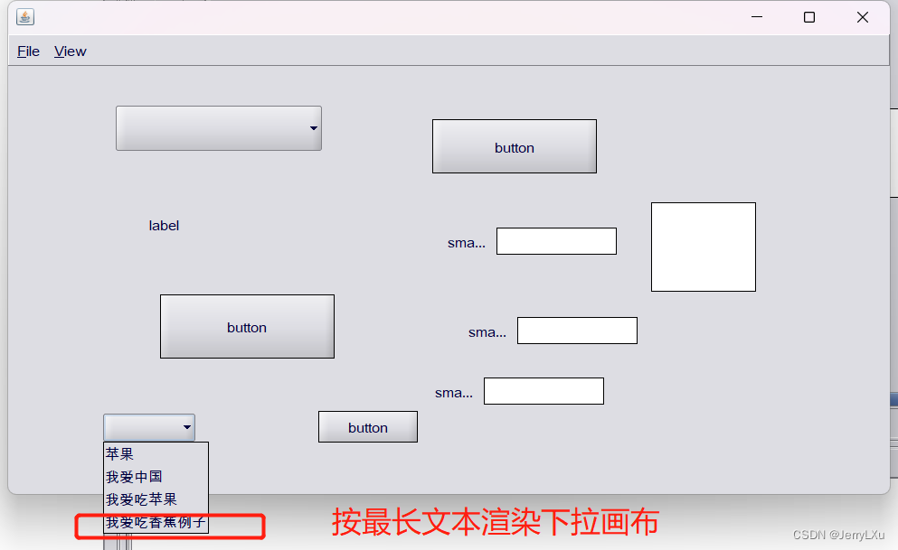 Java Awt Swing控件,下拉内容,自适应宽度 Swing 菜单自动大小 Csdn博客
