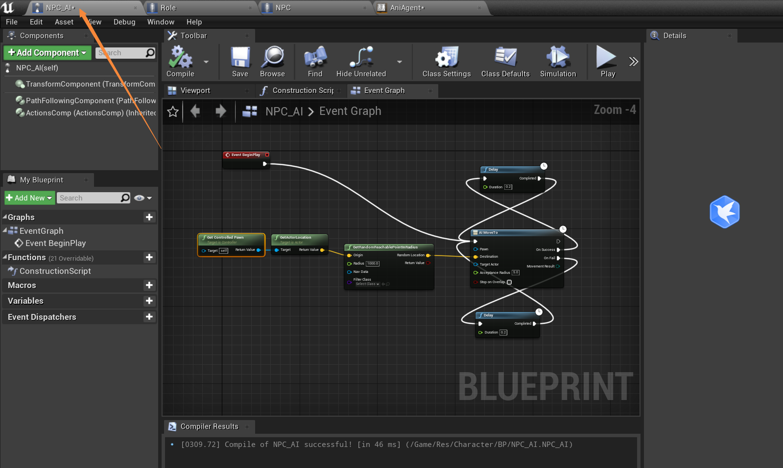 unreal-教程-第十二章：AI初步(NPC随机移动)_unreal ai-CSDN博客