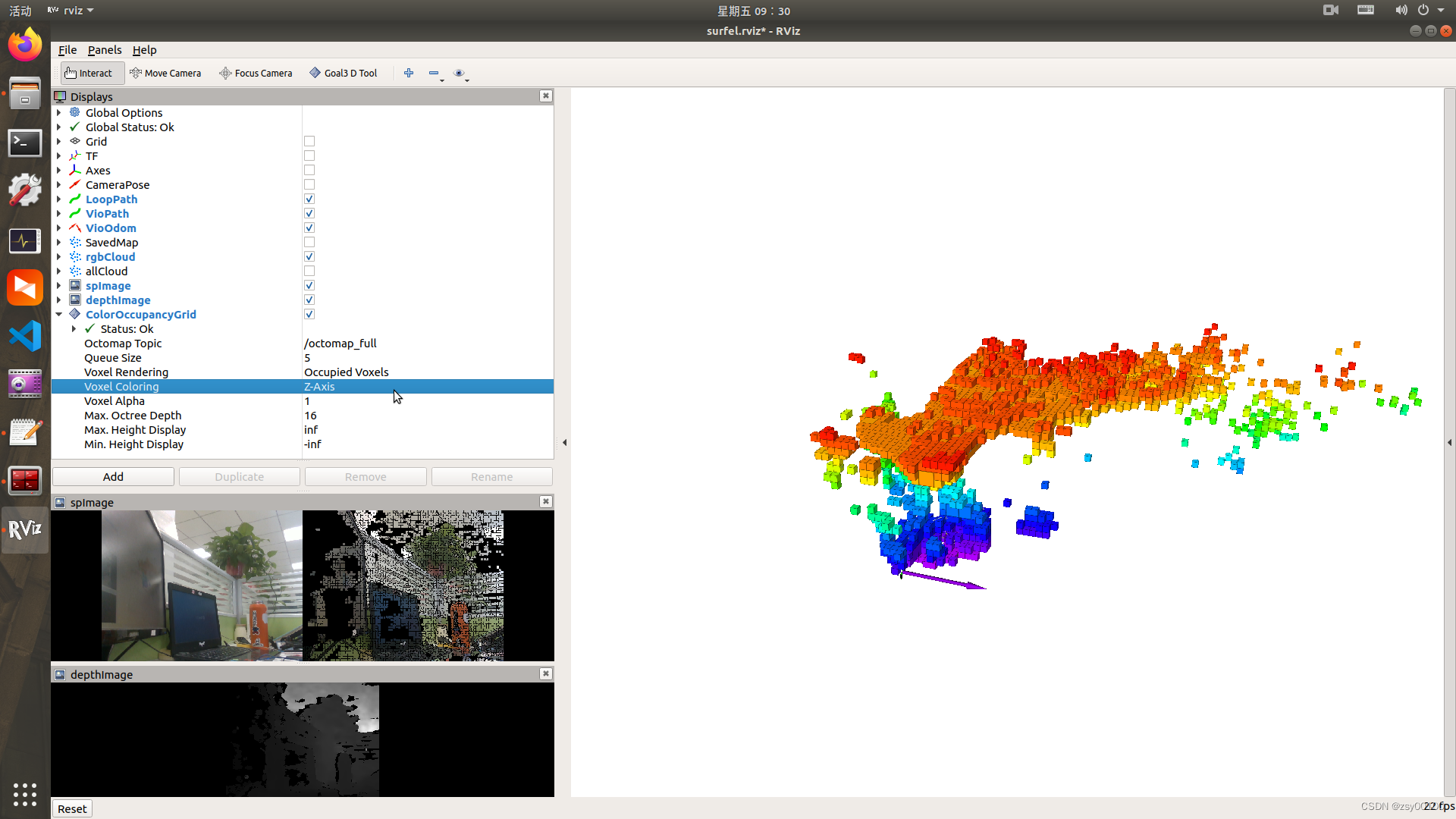 最新使用深度相机D435i运行Vins-fusion并建立octomap八叉树栅格地图_vins fusion 点云-CSDN博客