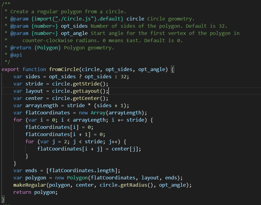 Openlayers6将圆（Circle）对象转化为多边形（Polygon）_ol.geom.polygon-CSDN博客
