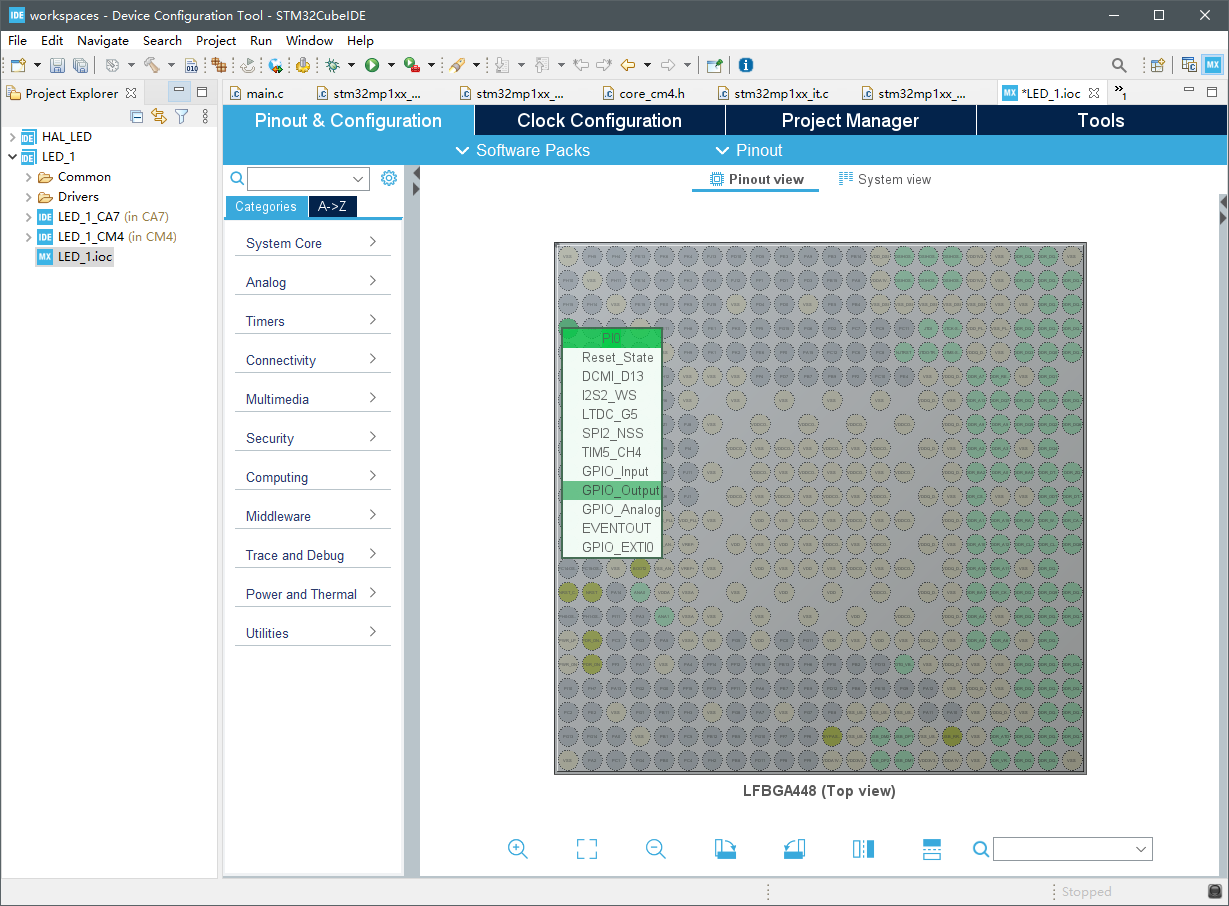 STM32MP157学习--通过stm32cubeide用HAL库亮灯（闪烁）_cube ide led hal-CSDN博客
