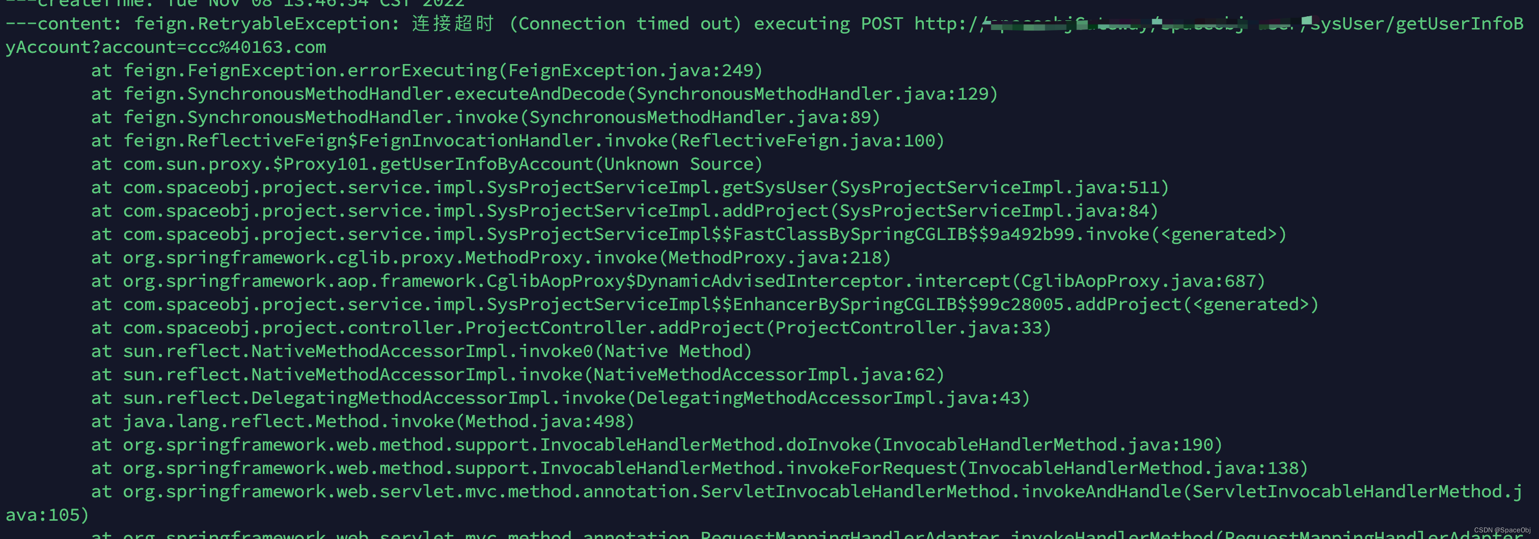 Feign Retryableexception 连接超时 Connection Timed Out Executing Xxx Feignexception Java 249 张伯