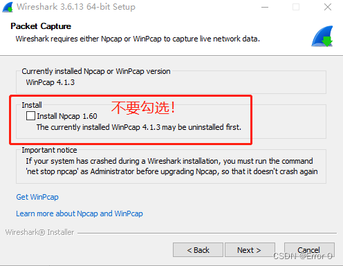 wireshark 安装教程 (解决Failed to create the npcap service: 0x8007007e.)-CSDN博客