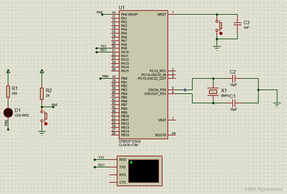 protues仿真STM32串口波特率问题_proteus stm32 osc frequency晶振设置 串口波特率-CSDN博客