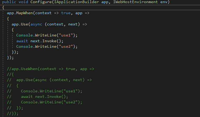 .net 中间件的使用 Use，Run，Map，MapWhen，UseWhen_app.mapwhen-CSDN博客