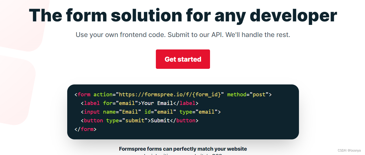 formspree.io针对表单级别的JS发送邮件-CSDN博客