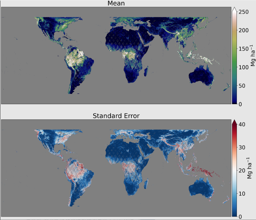 免费获取全球生物量密度1km网格tif数据（GEDI L4B Gridded Aboveground Biomass Density ...