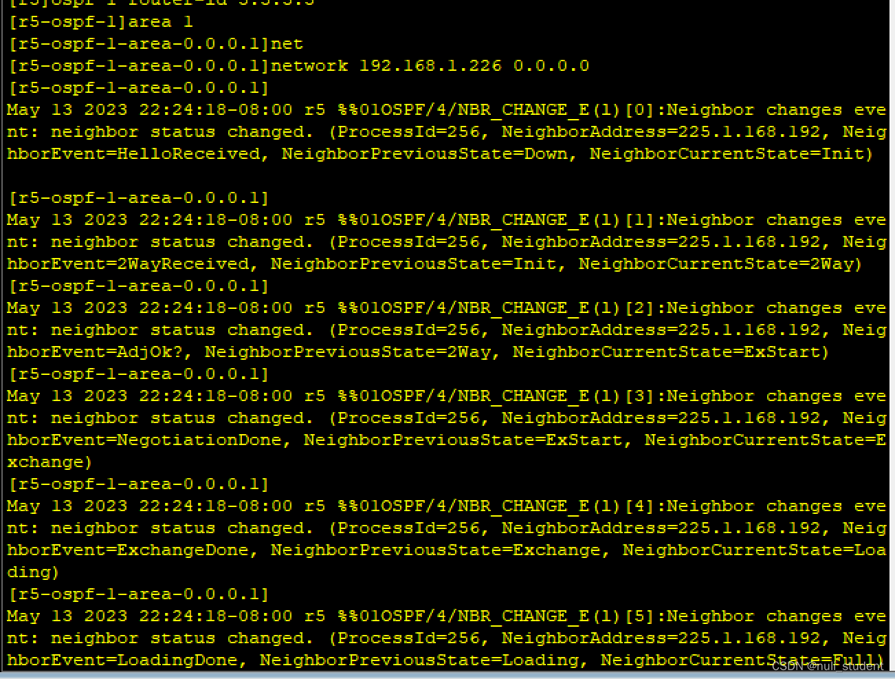 OSPF实验_ospf 1 route-id unrecognized command found at '^' -CSDN博客