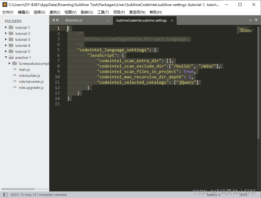用Sublime玩Screeps添加代码提示ScreepsAutocomplete_screeps编辑器-CSDN博客