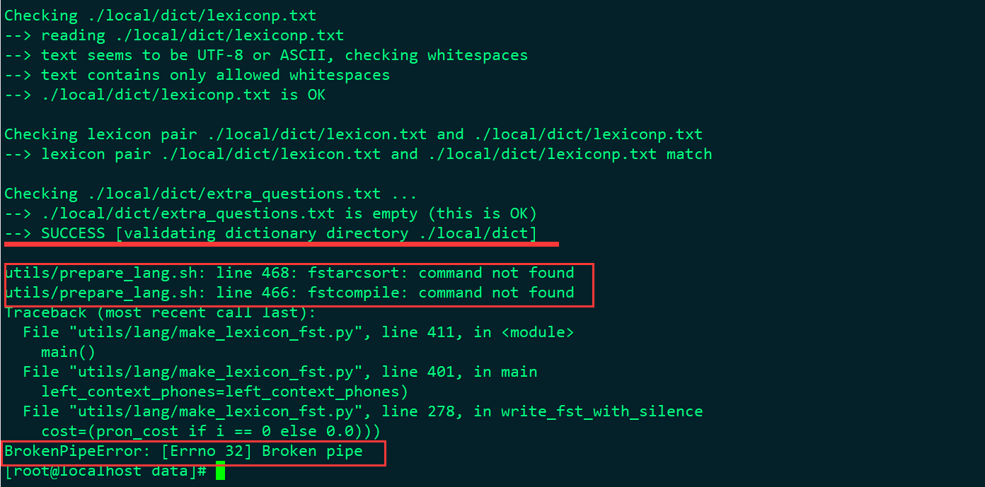 kaldi下L.fst可视化fstprint失败，报错Bad FST header: ../lang/L.fst_fstcompile: command not found-CSDN博客