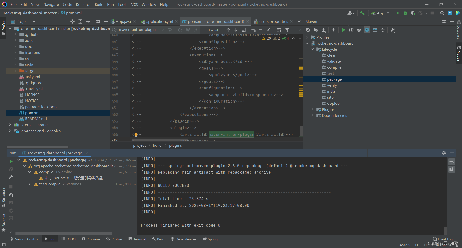 安装rocketmq-console以及解决Build Filed_rocketmq-console | library initialization failed --CSDN博客