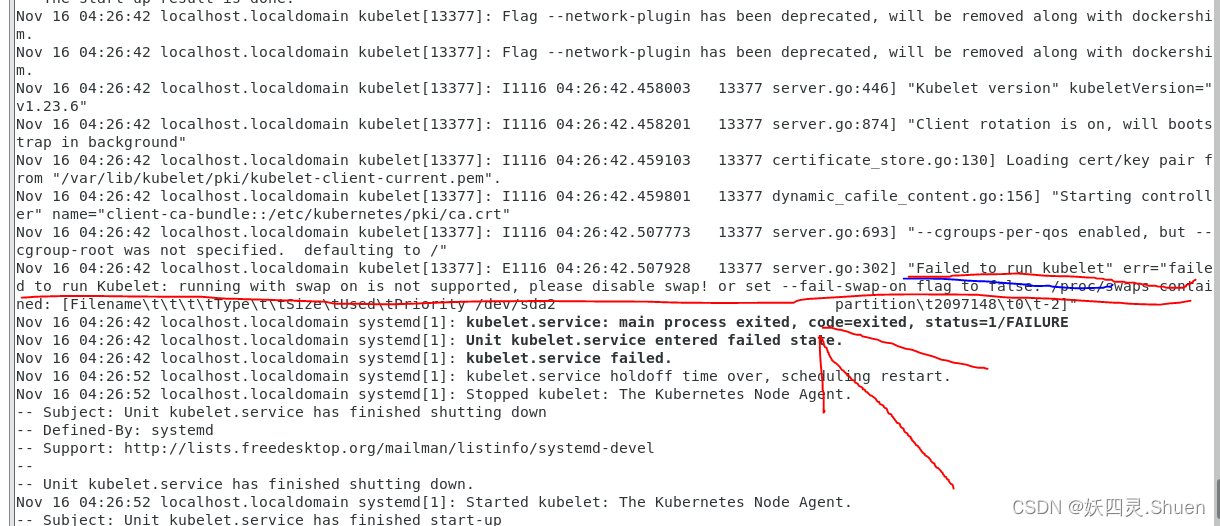 内存交换导致k8s启动失败问题 code=exited, status=1/FAILURE_kubelet 启动错误 code=exited, status 2-CSDN博客