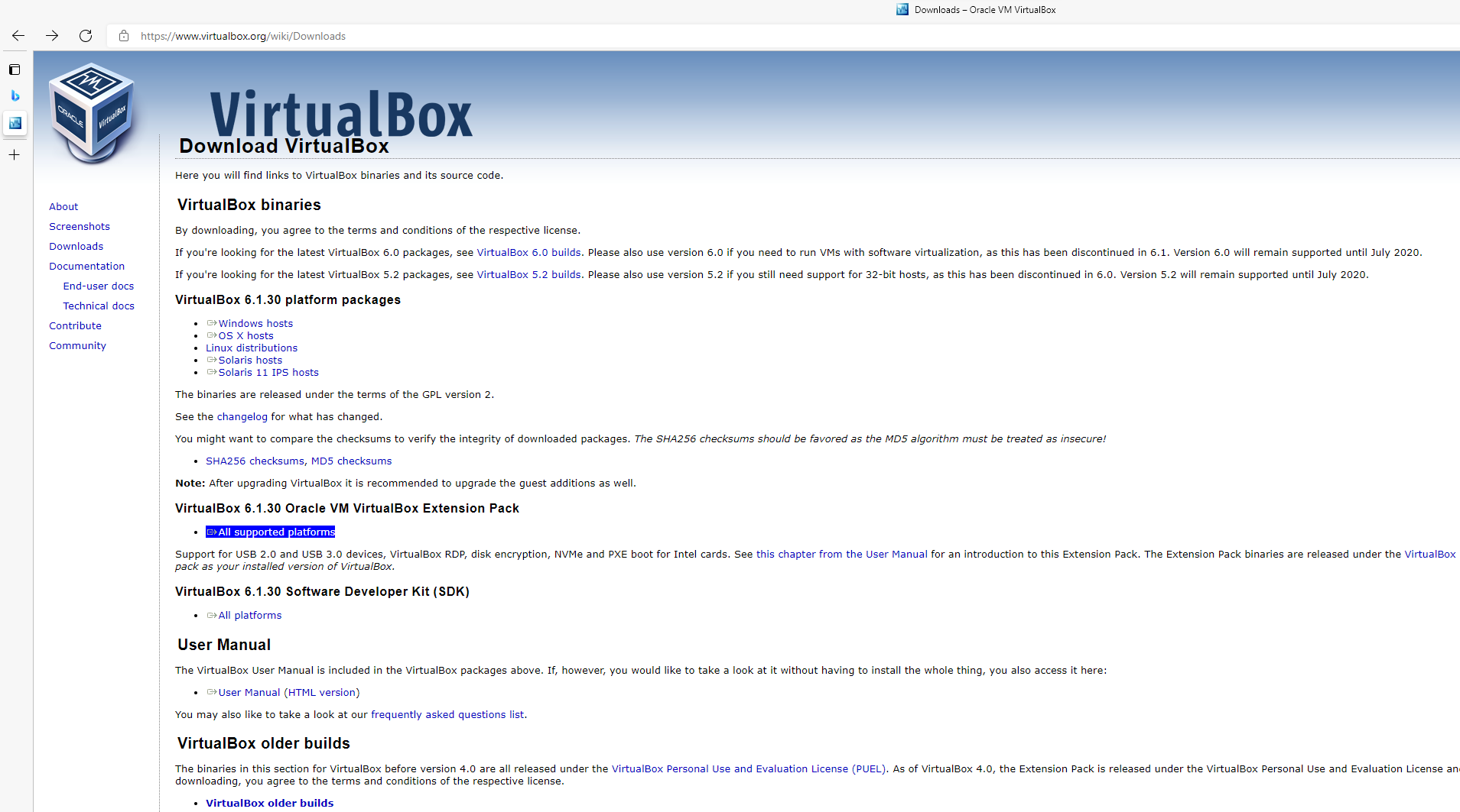 为 Oracle Vm Virtualbox 虚拟机软件安装扩展包 Oracle Vm Virtualbox Extension Pack
