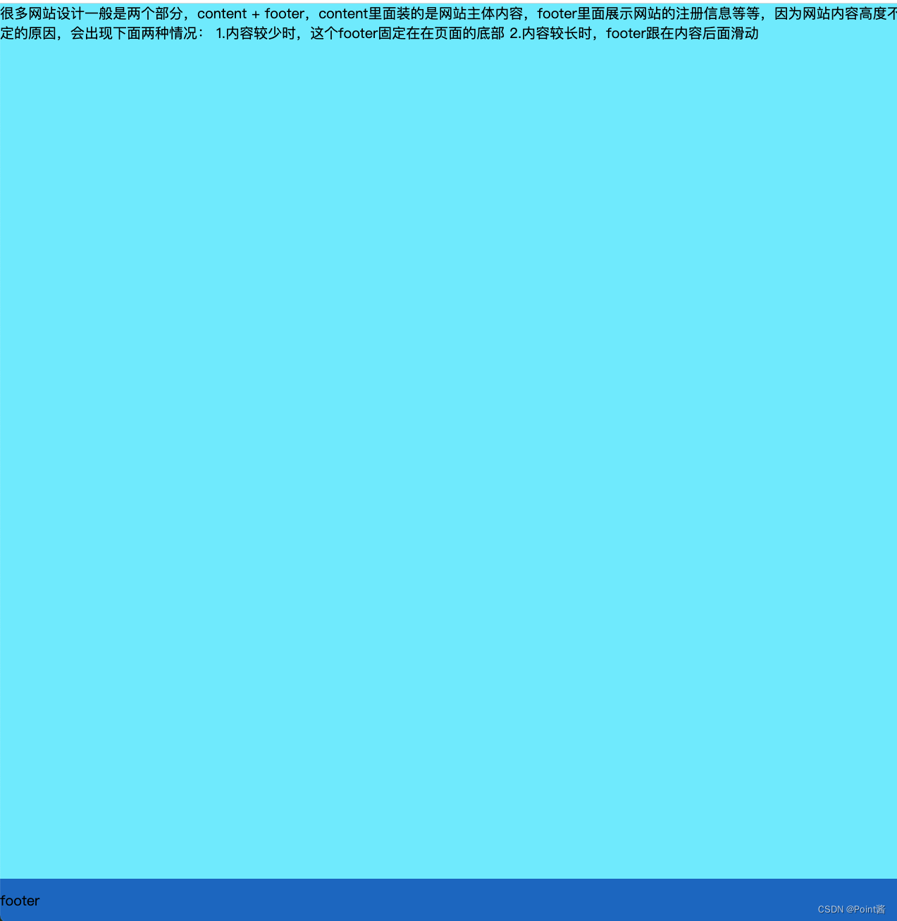 【css】完美解决页脚自适应布局 Csdn博客 