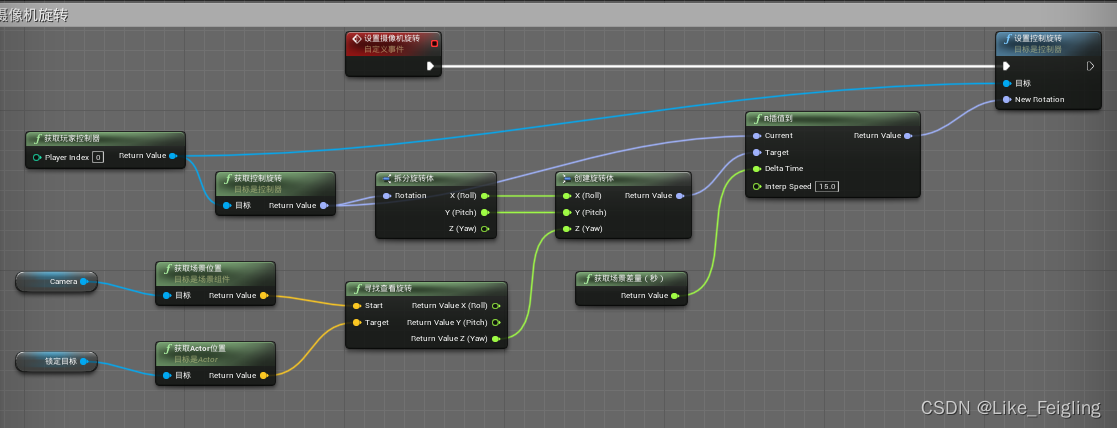 UE4 RPG游戏player制作笔记——锁定目标_ue4摄像机锁定-CSDN博客