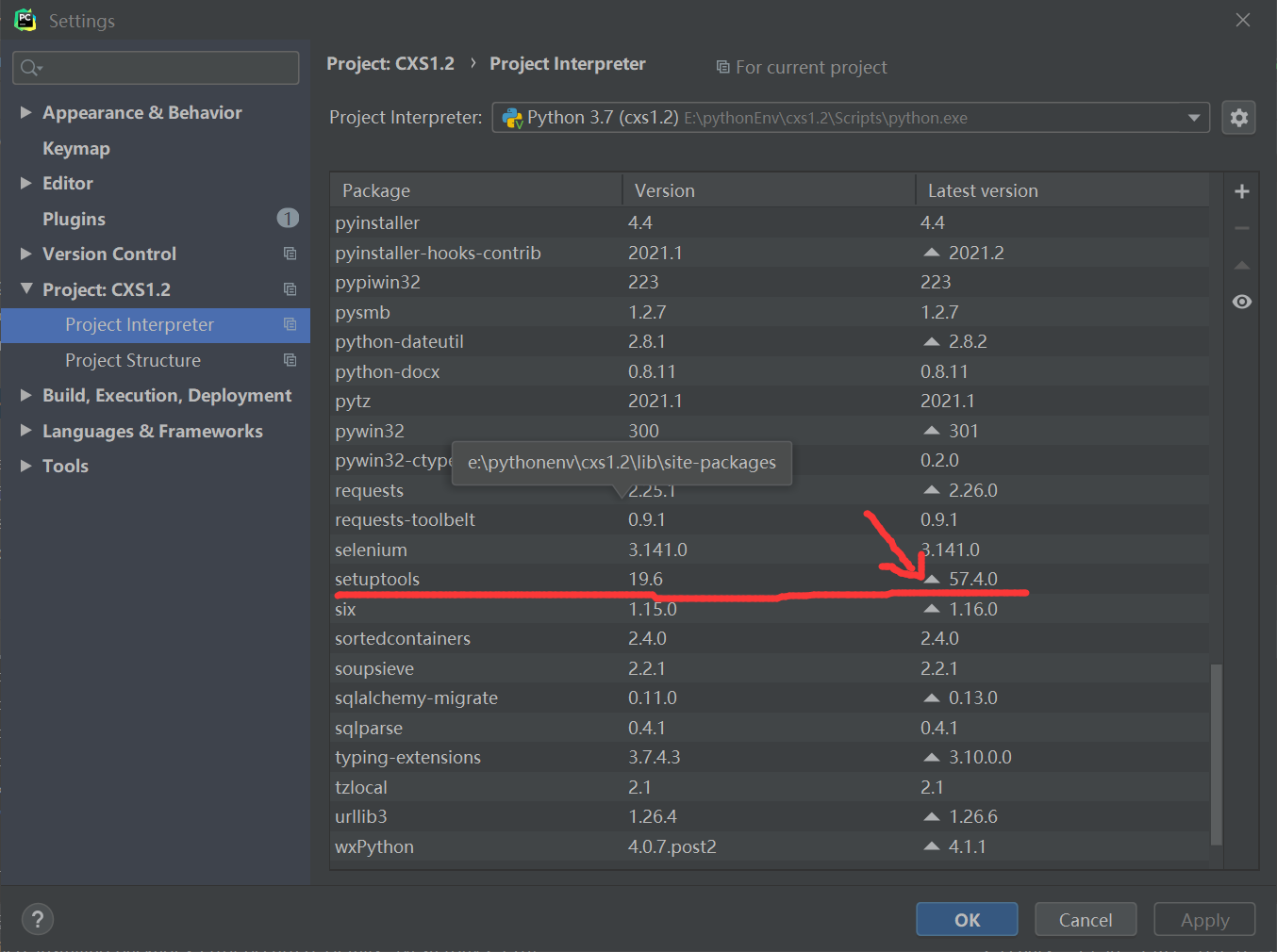 Unable to find “...\setuptools-40.8.0-py3.7.egg\EGG-INFO“ when adding binary and data files ...