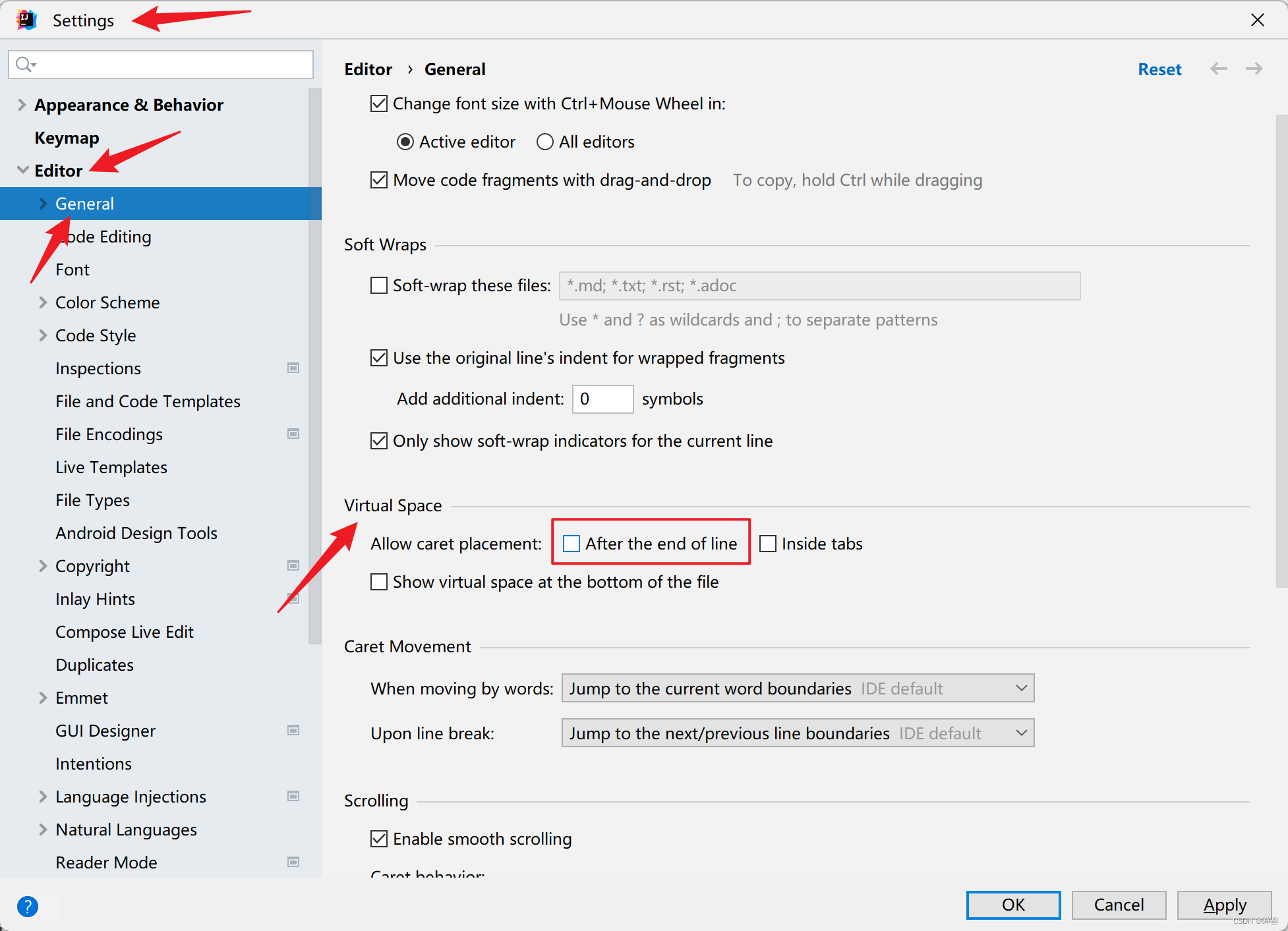 解决 Intellij Idea 中任意点击后光标不定位到行尾的方法idea如何设置光标快速在末尾 Csdn博客 