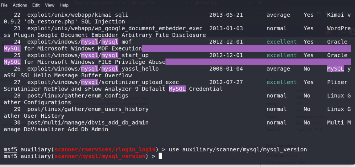 msf --攻击MySQL 和简单实用_msf mysql_嗯光的博客-CSDN博客