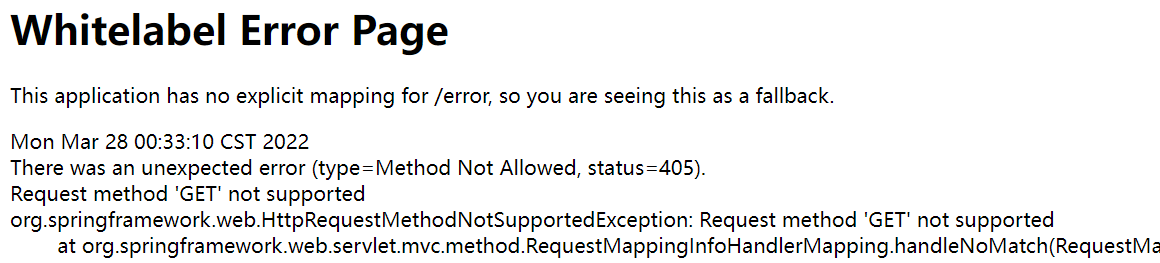 type=Method Not Allowed, status=405-CSDN博客