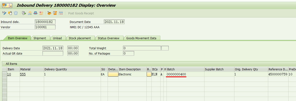 Output type SPED trigger inbound delivery after PGI for inter-company ...