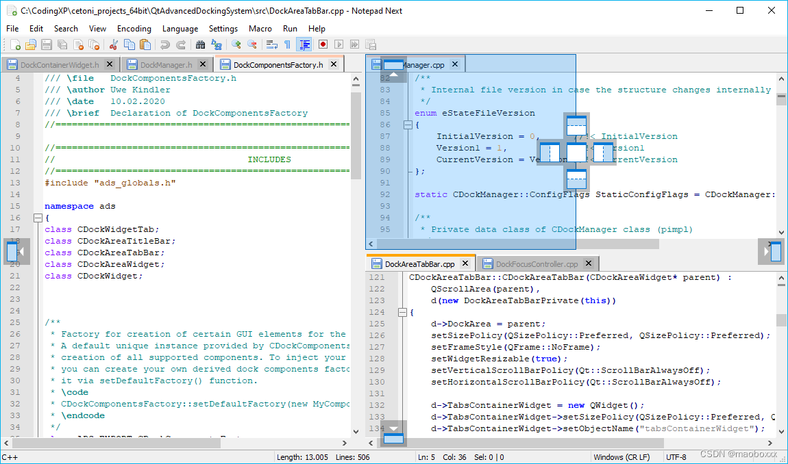 【Qt开源项目推荐】完美的Dock窗口布局解决方案 Qt-Advanced-Docking-System_qtadvanceddocking-CSDN博客