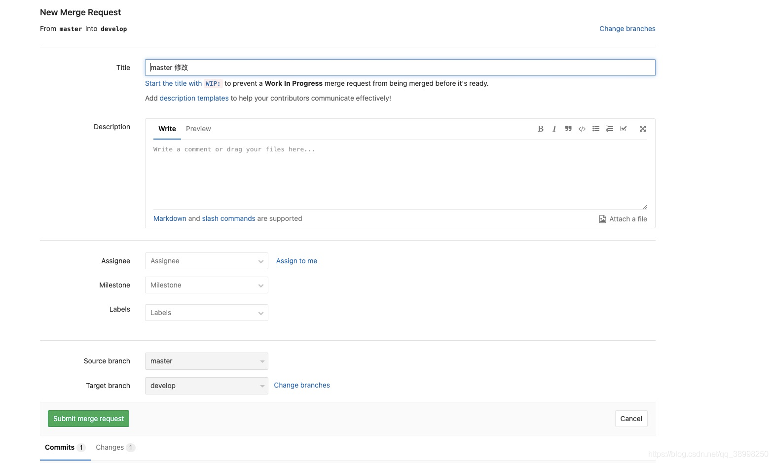 Gitlab 合并分支,解决冲突gitlab解决合并冲突 Csdn博客