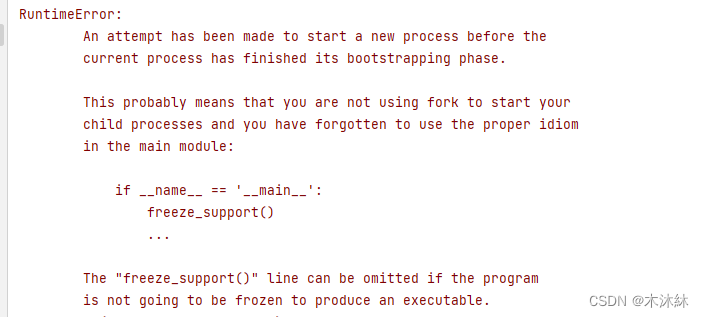 RuntimeError: An attempt has been made to start a new process before the current process has ...