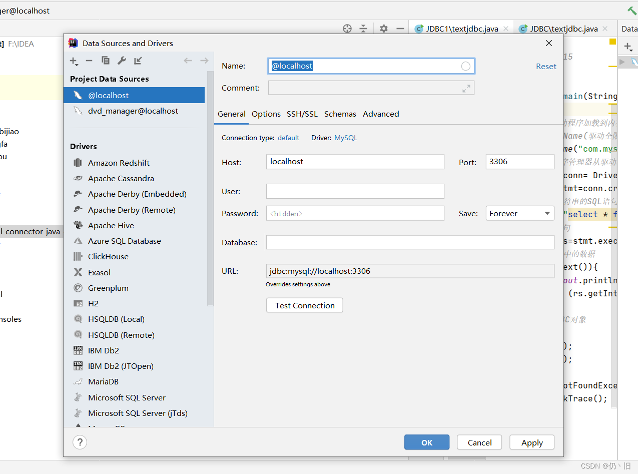 简单实现JAVA与MYSQL数据库的连接_java连接mysql数据库的代码-CSDN博客