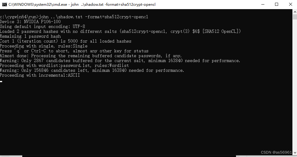 JTR（John the Ripper） Windows下使用GPU（N卡）破解Linux用户密码_john the ripper gpu-CSDN博客