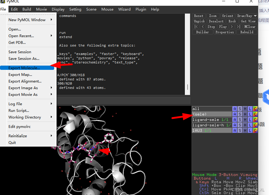 Pymol 分离蛋白与小分子保存；pymol分离蛋白多聚体亚基；pymol对接位点交互图展示；去除杂原子pymol如何删除原子 Csdn博客