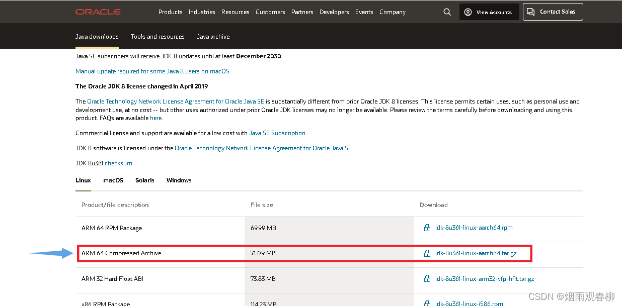 (二)Debian Linux系统中安装oracle JDK1.8详细过程(arm64/aarch64架构下)_jdk1.8 arm-CSDN博客