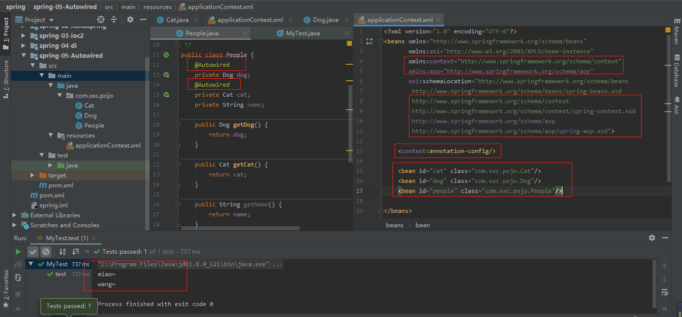 Spring学习笔记（六）。Spring自动装配，按名称自动装配：byName，按类型自动装配：byType，@Autowired，@Qualifier，@Resource_按类型装配和按名称 ...