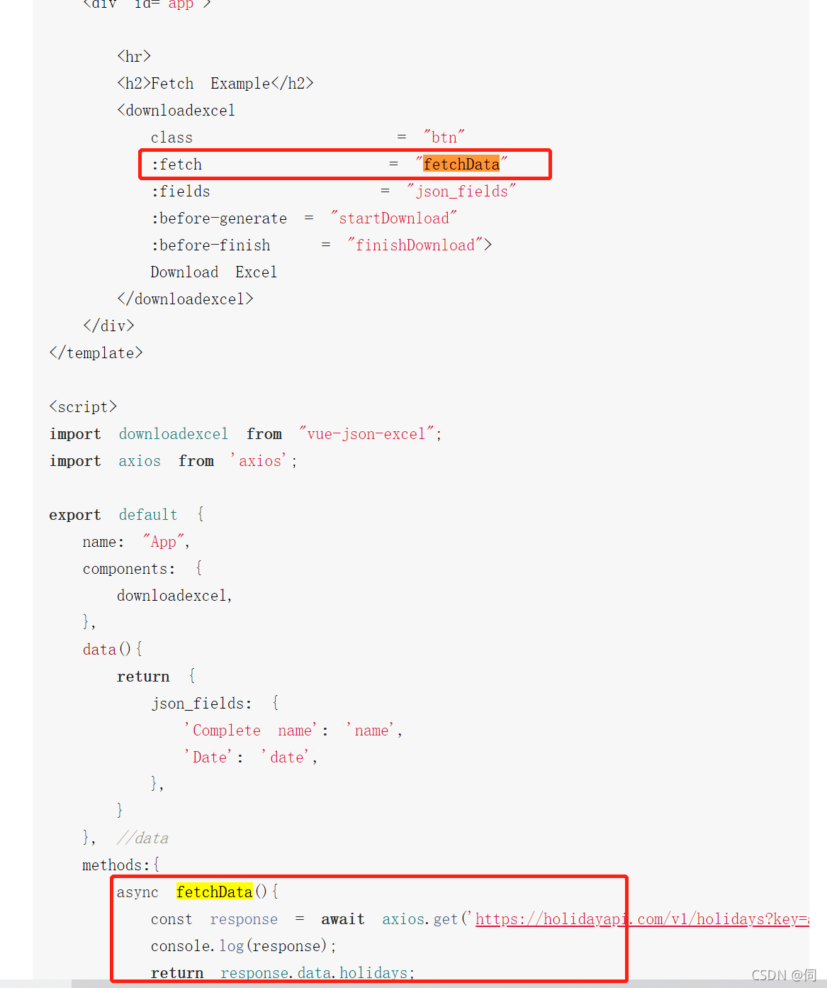 Vue Json Excel 从后台获取数据生成excel Fetch不生效vue Json Excel报错fetch Csdn博客