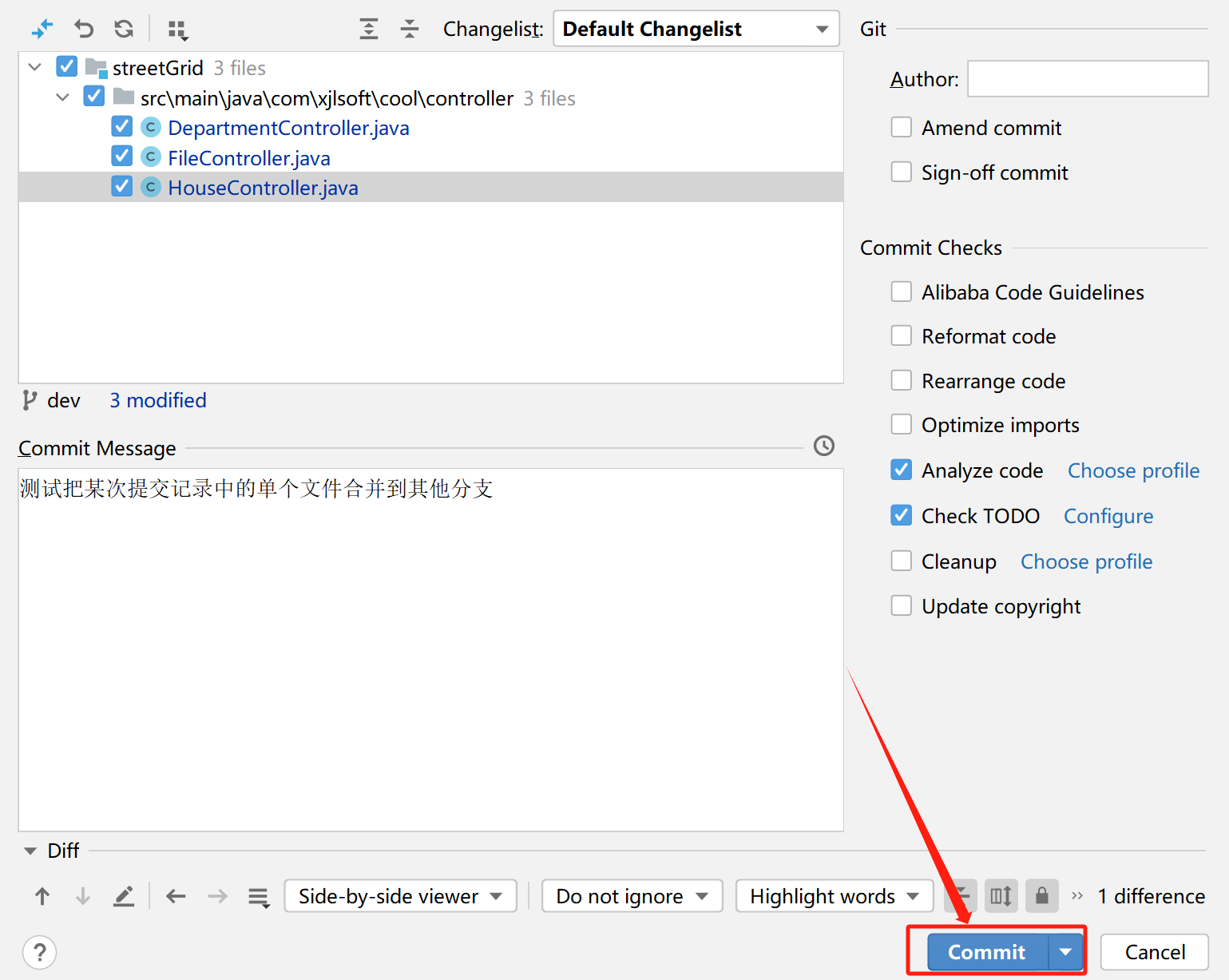 IDEA中Git的一些常用操作_show diff with working tree-CSDN博客