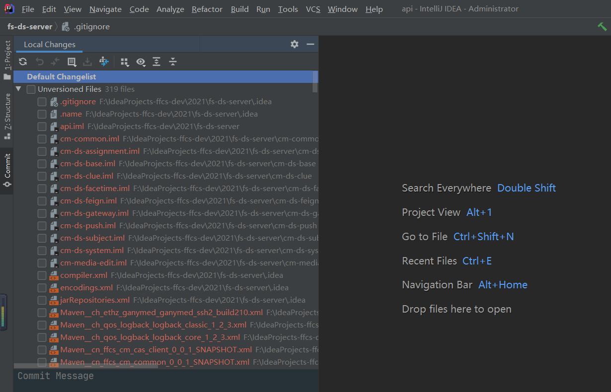 Intellij IDEA清空Commit的Unversioned Files，可忽略不想提交的文件以及文件夹等设置_unversioned files怎么处理-CSDN博客