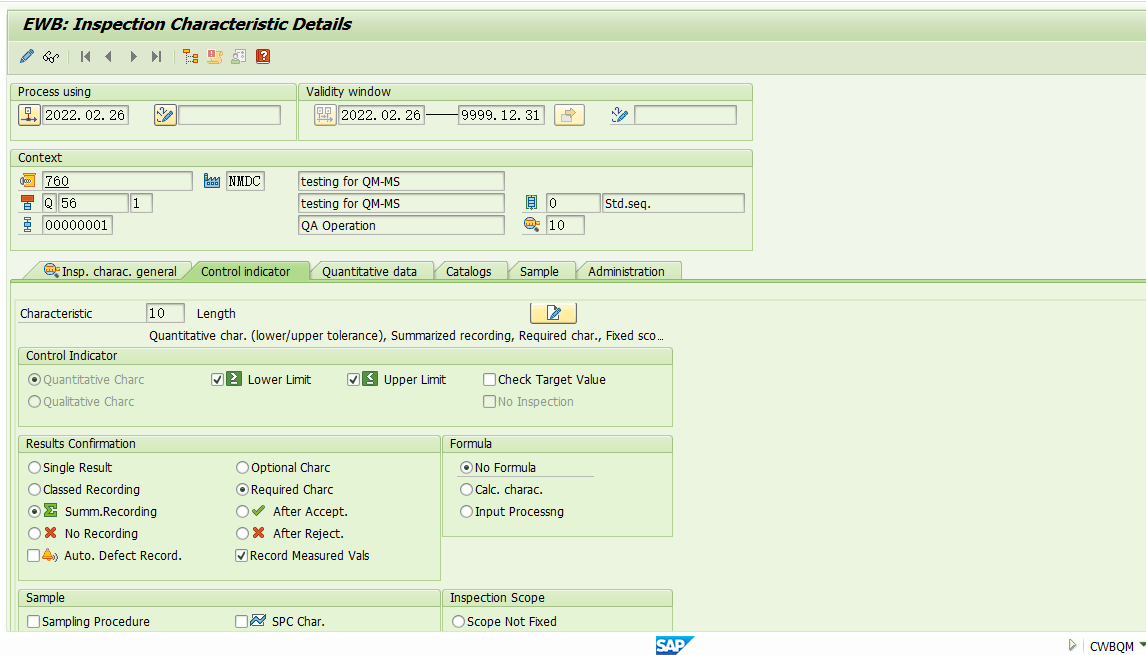 SAP QM创建一个包含Multiple Specification的检验计划_sap 怎么录入多项检测指标-CSDN博客