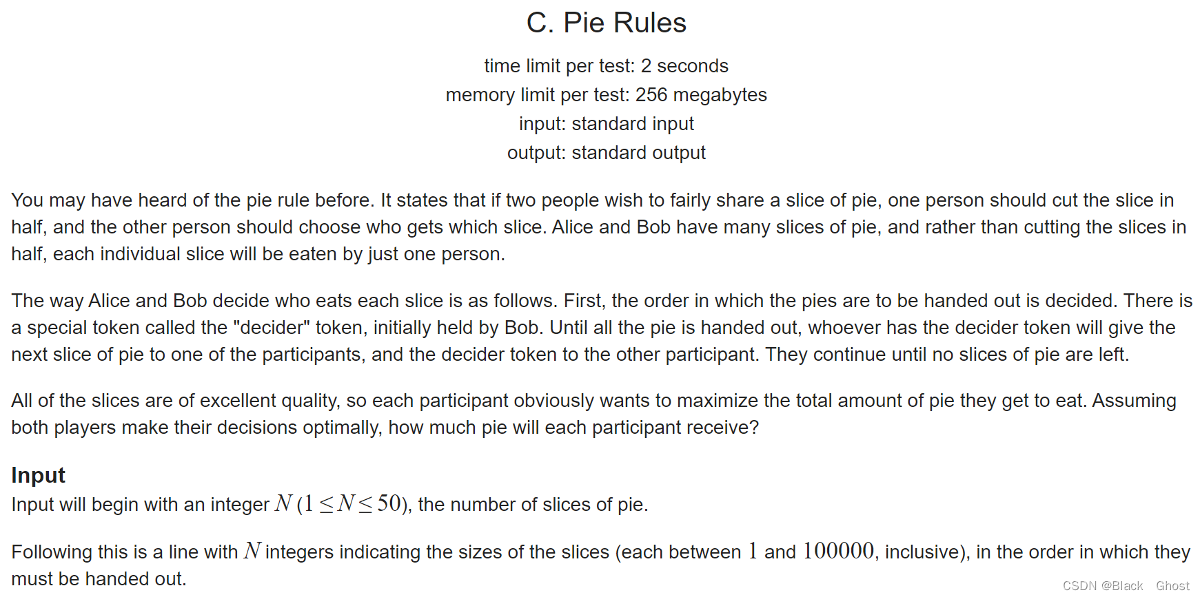 codeforces 博弈 Pie Rules_split the pie 博弈-CSDN博客