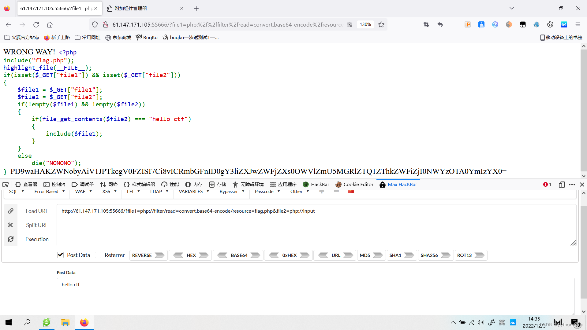 攻防世界 fileclude WP-CSDN博客