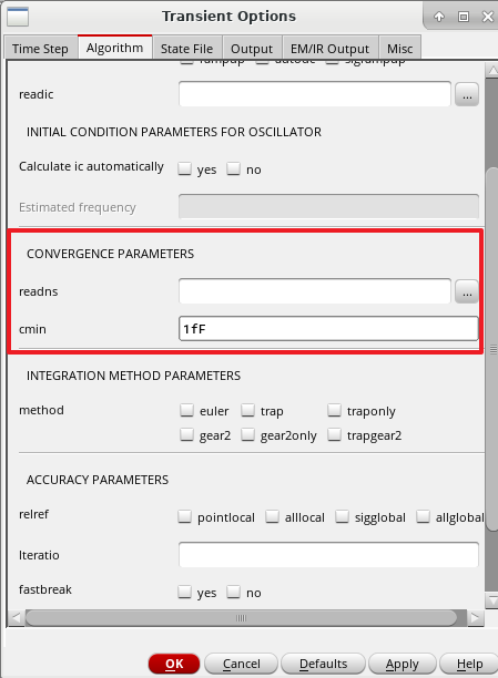 Spectre trans仿真不收敛，step极小怎么办？_tran仿真不收敛-CSDN博客